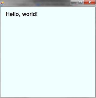 C#でHelloWorldを表示するGUIプログラムを作ったの... - Yahoo!知恵袋