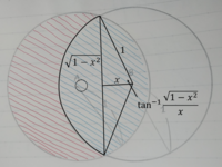 図のような円A,Bがあります(半径1、中心はそれぞれ点A,B)赤... - Yahoo!知恵袋