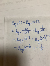 高校数学、対数の計算で、log2の30－log2の15√2という問題... - Yahoo!知恵袋