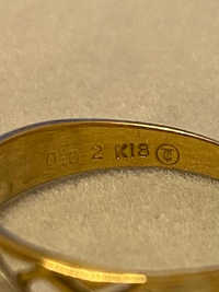 K18の後ろの刻印、何のマークか教えて下さい。 - 指輪を制作した K18の後ろの刻印、何のマークか教えて下さい。 - 指輪を制作した