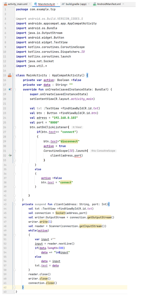 android studio（Kotlin）でTCP通信、ソケッ... - 教えて！しごとの先生｜Yahoo!しごとカタログ