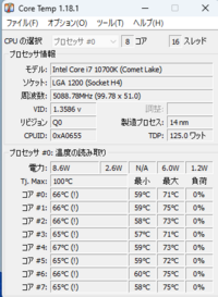 CPUの電力を上げるには？coretempでcpu電力の値を... - Yahoo!知恵袋