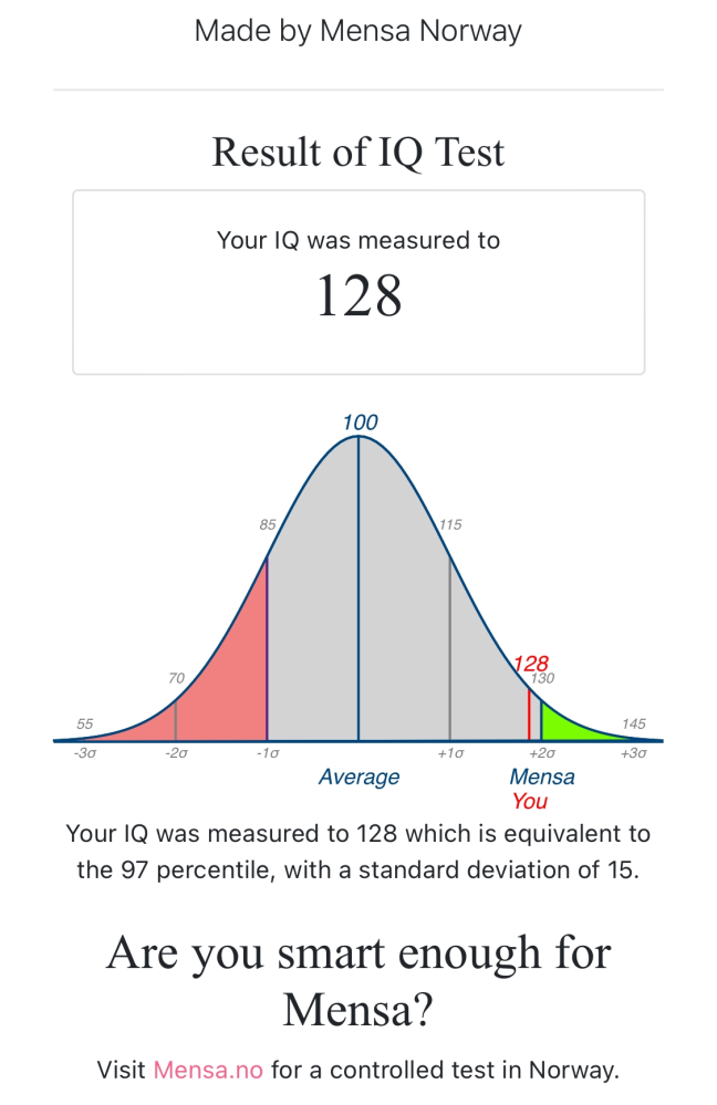 IQについて - IQ128ってわかりやすく言うとどんなんですか？ネッ... - Yahoo!知恵袋