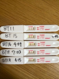 BT18なのに判定線がずっと薄いままで濃くなりません。化学流産か稽留流産... - Yahoo!知恵袋