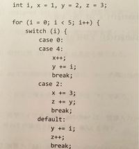 c言語写真のようなプログラムの場合、case0はcase4と同じ処理をする... - Yahoo!知恵袋