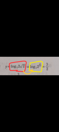 対数関数に関する質問です。なぜlog22√2がlog22の3/2(添付画像)... - Yahoo!知恵袋