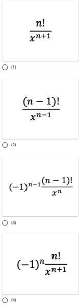 関数「y=logx」の第n次導関数として、正しいものはどれになります... - Yahoo!知恵袋