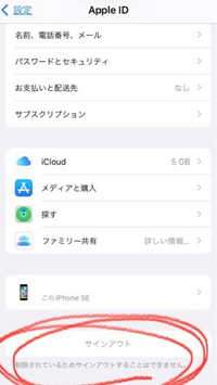 iPhoneの設定のAppleIDのところ下画像の赤丸ついてるところ... - Yahoo!知恵袋