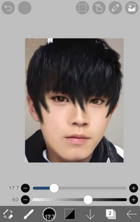 顔評価お願いします。ibisPaintで化粧しました。この画像を見せたら「GA... - Yahoo!知恵袋