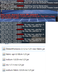マインクラフトjava1.21のMODのdistanthorizon... - Yahoo!知恵袋