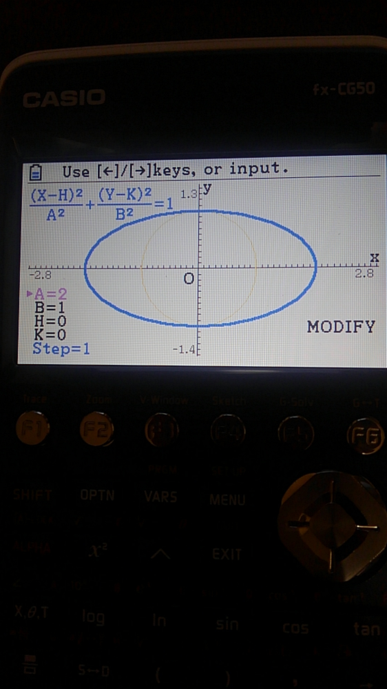 casioのグラフ関数電卓fx-CG50について質問です。式にあったグラフを表... - Yahoo!知恵袋