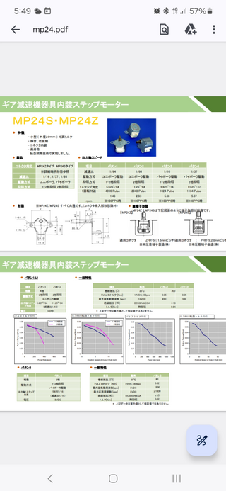 ステッピングモーターMP24Zについて質問です。モーターに記載してあ... - Yahoo!知恵袋